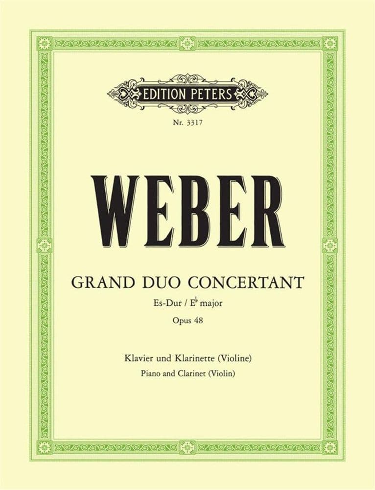 Weber Grand Duo Concertante Op 48 for clarinet