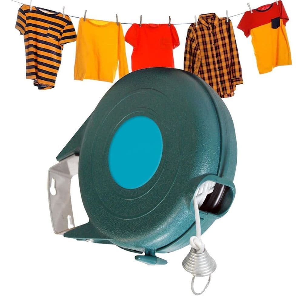 12m Retractable Reel Wall Mounted Extendable Washing Line