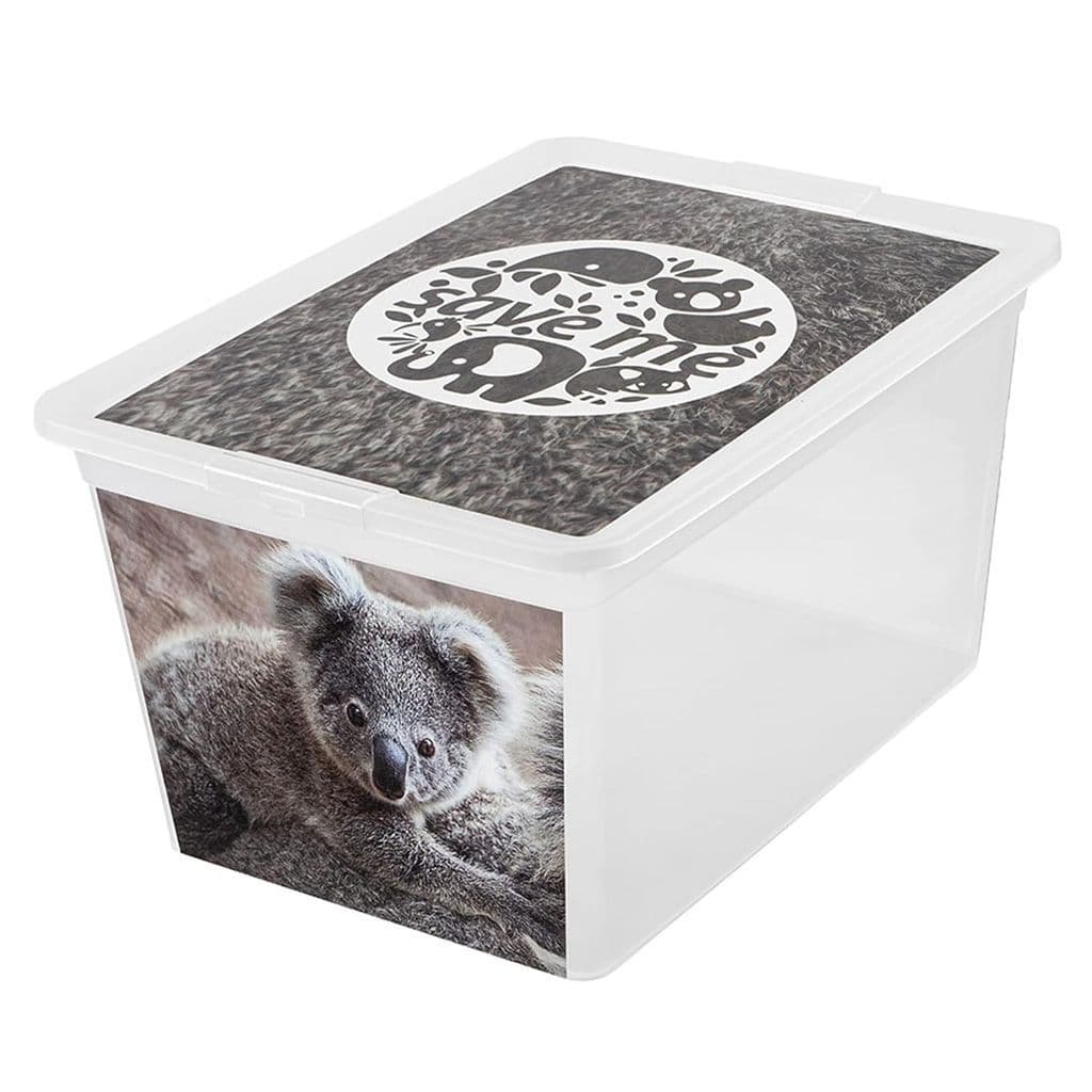 30L Animal Printed Home/Office Save Me Plastic Storage Containers With Lids