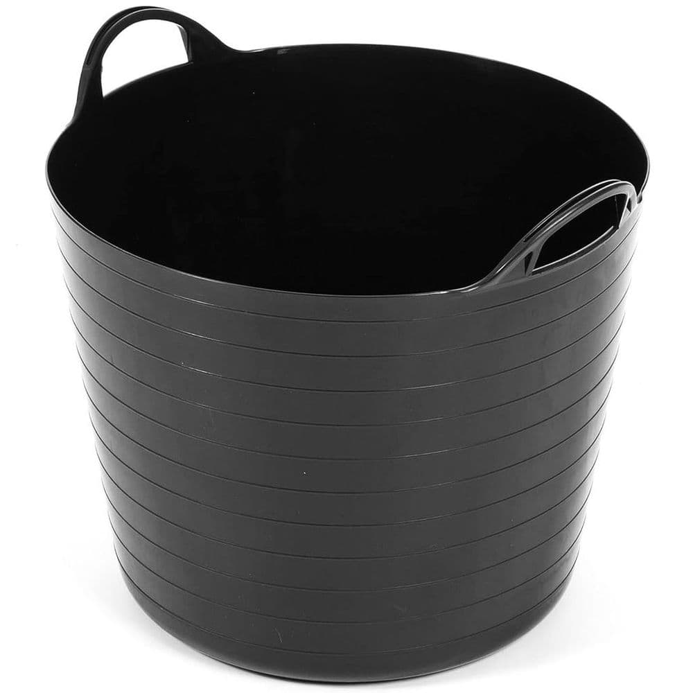 40 Litre Strong Black Flexi Plastic Storage Buckets For Home Garden & DIY