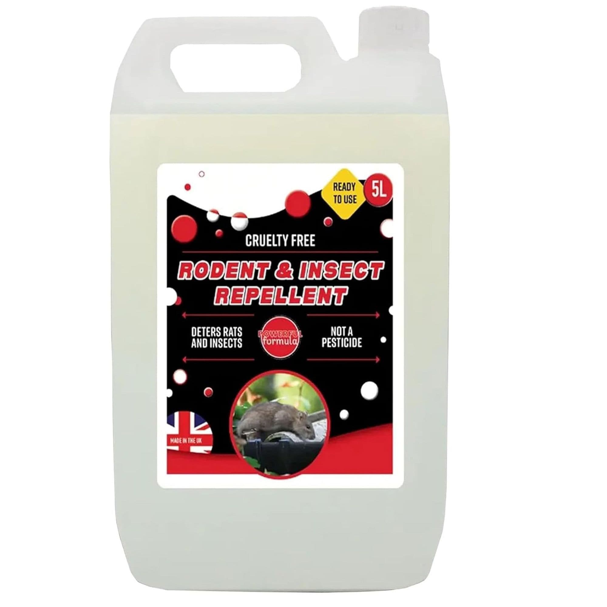 5L Rodent Insect Repellent Ready to Use Protective Rodent Repeller for Home Garden Office 1 x 5 Litre