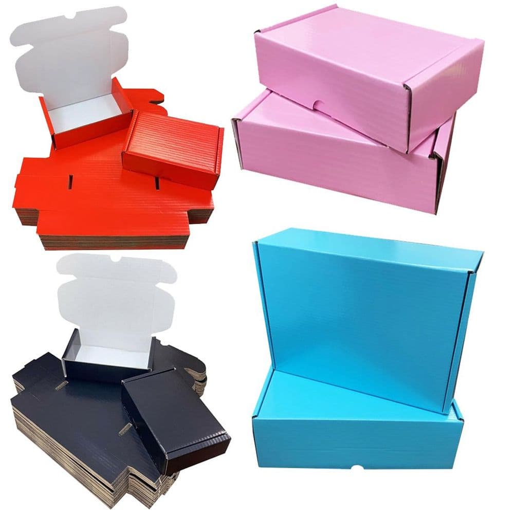 Coloured Die Cut Shipping Postal Boxes
