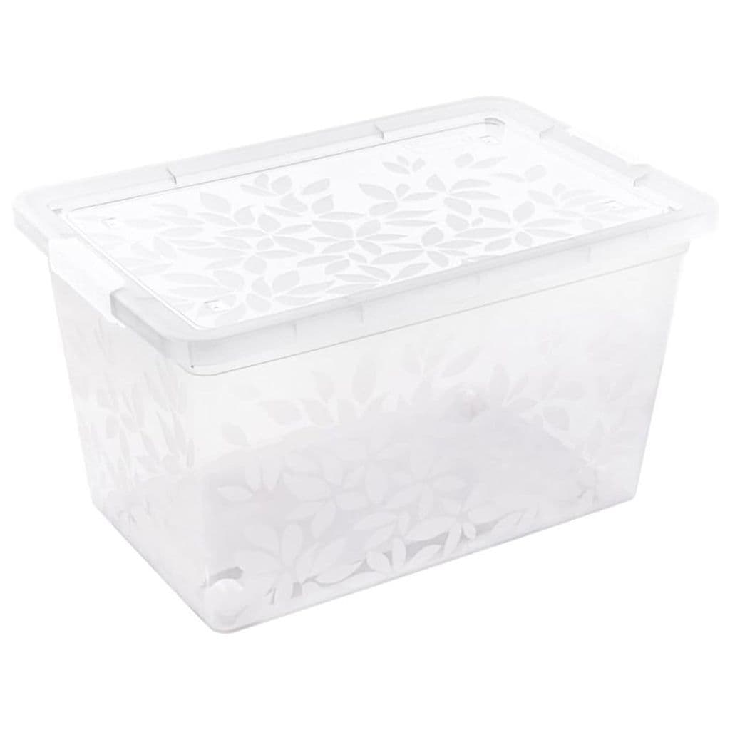 Elegant Jasmine Leaves Plastic Storage Containers With Clip Locked Lids ...
