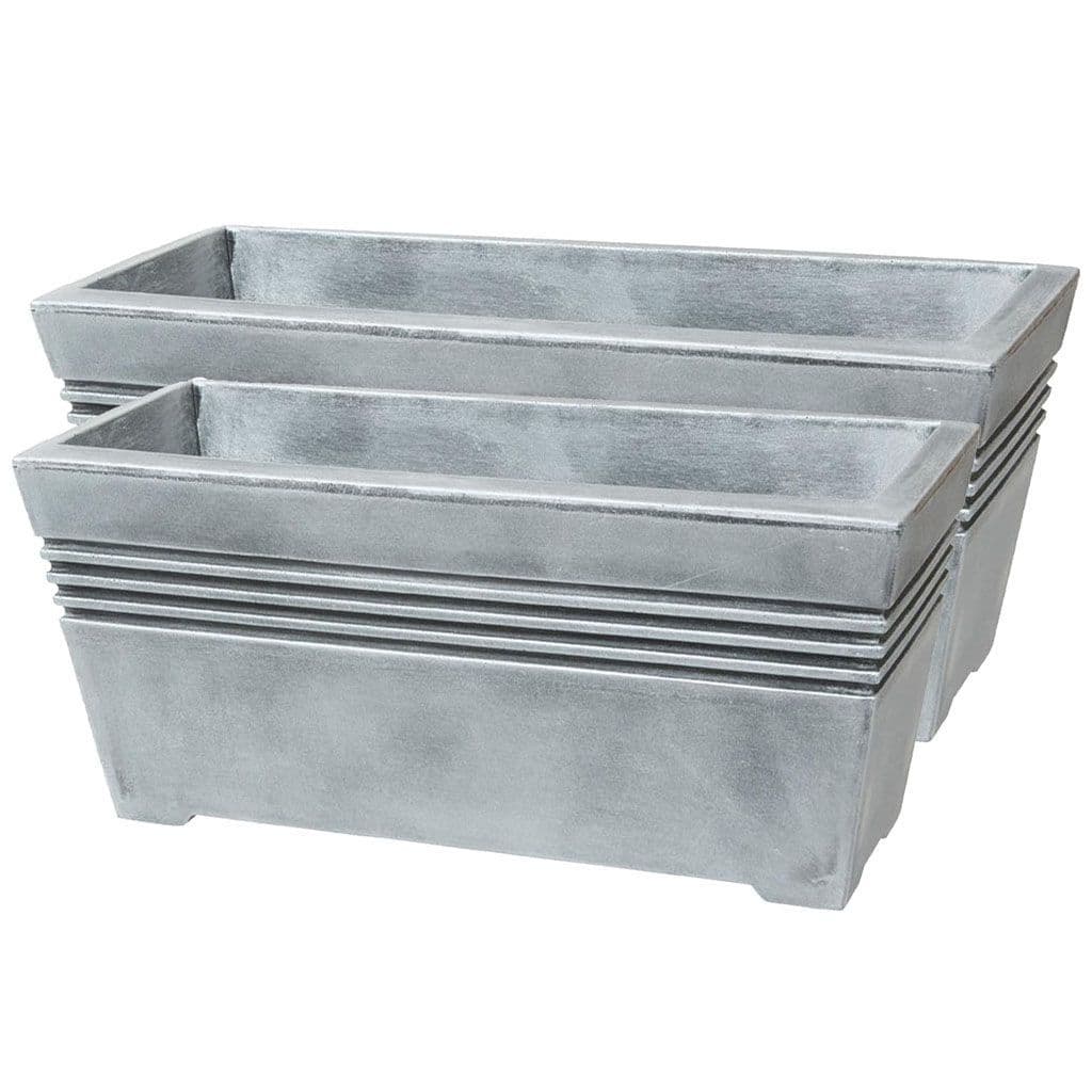 Garden Planters Grey Venice Trough Square or Tall