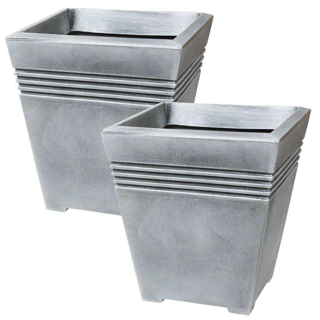 Garden Planters Grey Venice Trough Square or Tall