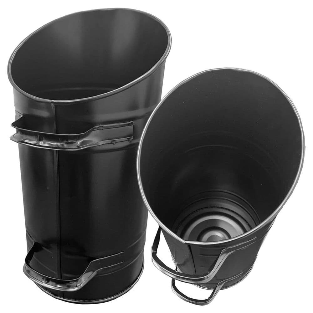 Heavy Duty Angled Top Fireplace Fireside Bucket Scooper Coal Hod With ...