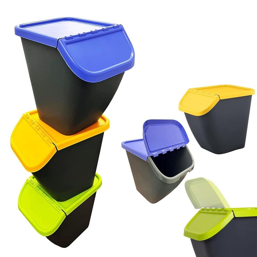 Pelican Waste Segregation Recycling Home Kitchen Bins With Colour Coded ...