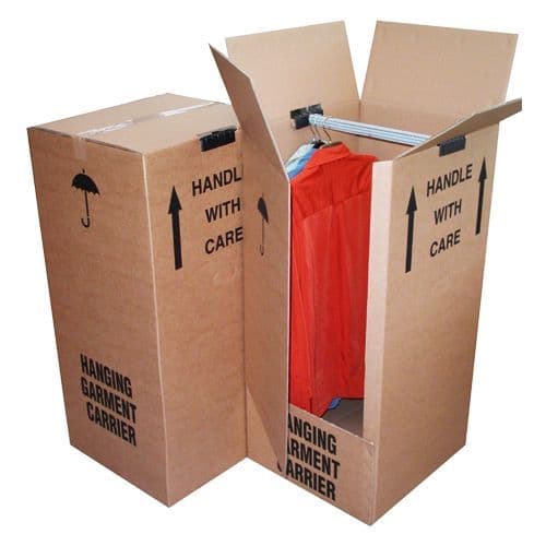 Wardrobe Removal Boxes With Hanging Rails