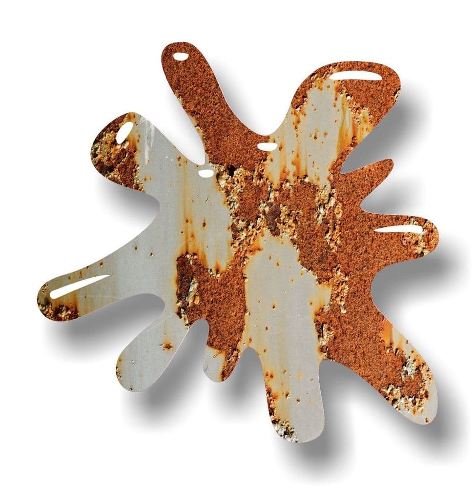 New SPLAT Design With Rusty Metal Motif External Vinyl Car Sticker ...