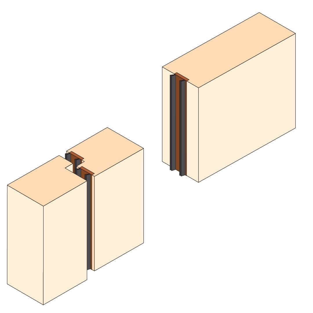 Acoustic Double Door Seal - Rebate Fit (Light Oak) | Stormflame