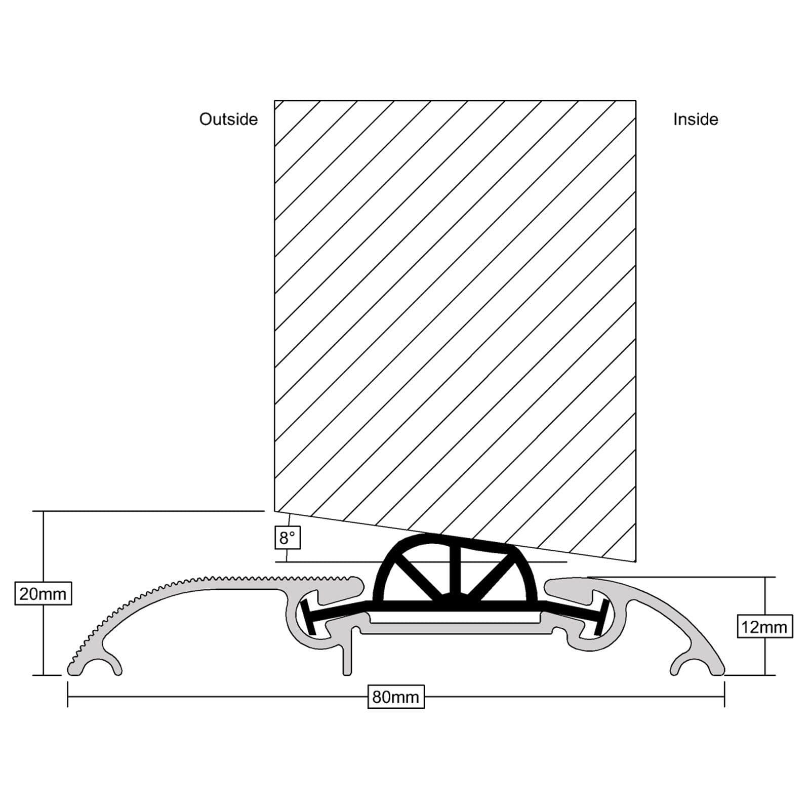 CDX Compression Draught Excluder (Aluminium) | Shop At Stormflame