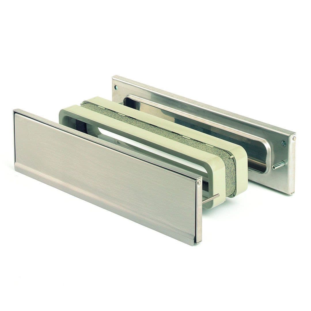 Intumescent Telescopic Letterbox | 30mins | 12 inch Satin Anodised ...