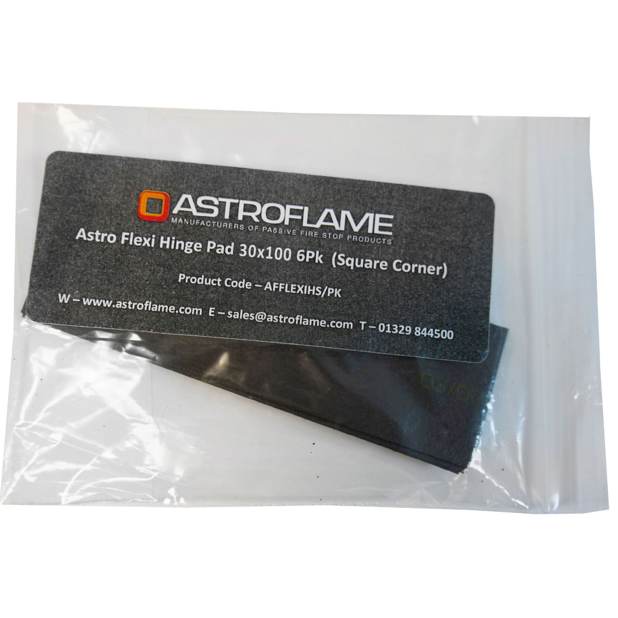 Intumescent Ironmongery Hinge Pads For Fire Doors (Pack of 6) | Stormflame