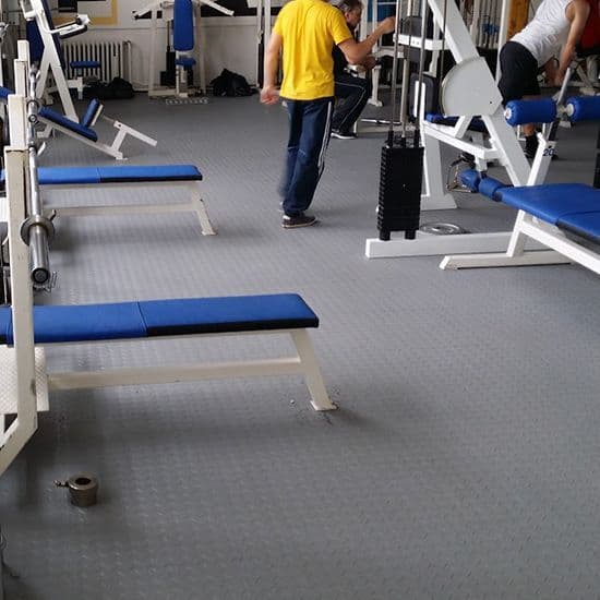 MotoLock Recycled PVC Tile Edging (Black Diamond-plate) | Stormflame