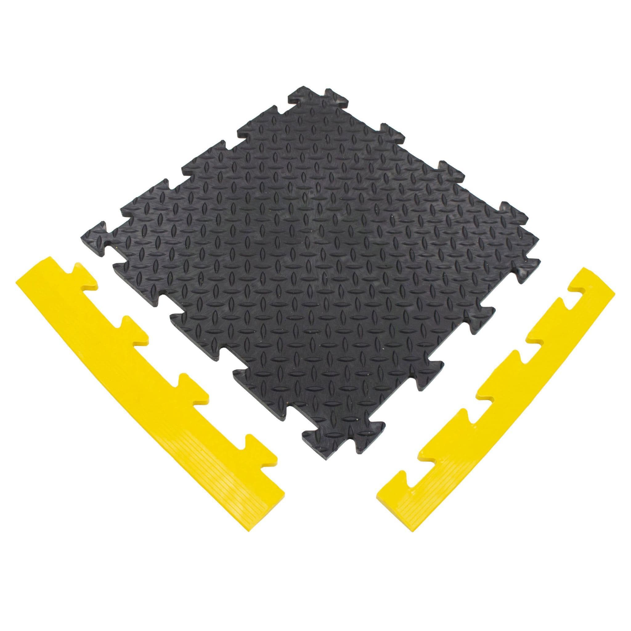 MotoMat Tile Edge Ramps (Black Female) | Stormflame