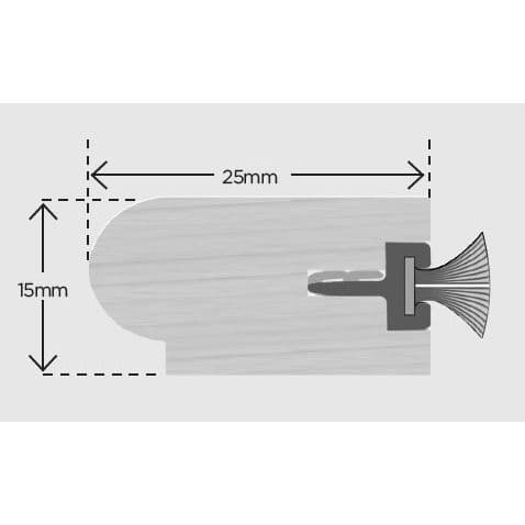 Timber Staff Beads 20 x 15mm x 3m Length (Primed White with Brush ...