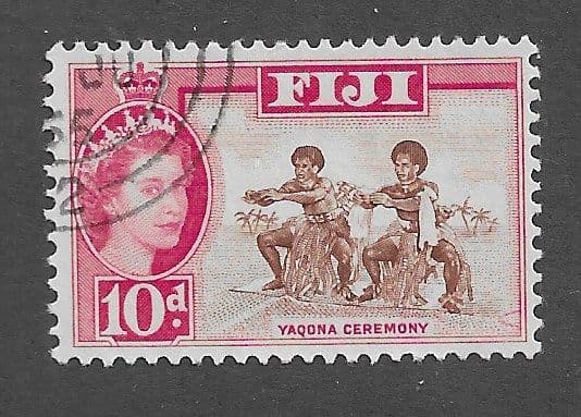 1954 10d YAQONA CEREMONY FINE USED