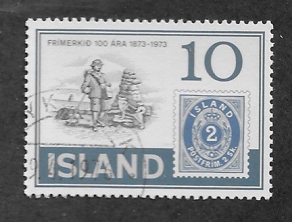 1973 10Kr STAMP CENTENARY FINE USED