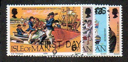 1979 SET 150th DEATH ANN OF CAPTAIN JOHN QUILLIAM 4v FINE USED