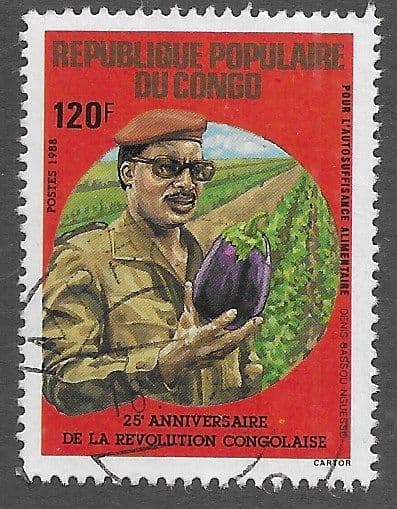 1988 120f 25TH ANN OF CONGO REVOLUTION FINE USED