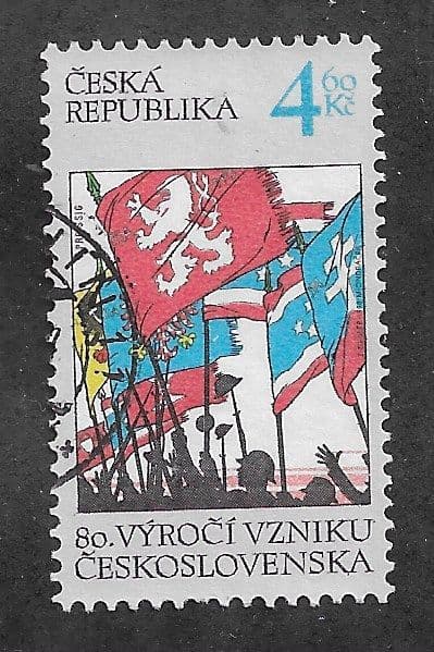1998 4 60kc 80TH ANN OF THE FOUNDING OF CZECHOSLOVAKIA FINE USED