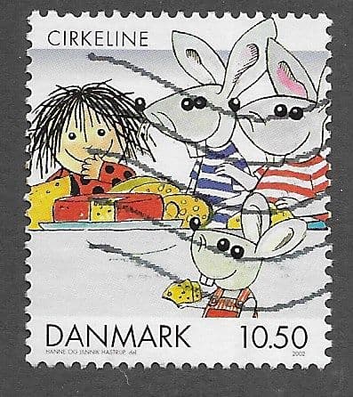 2002 10 50k DANISH CARTOONS FINE USED