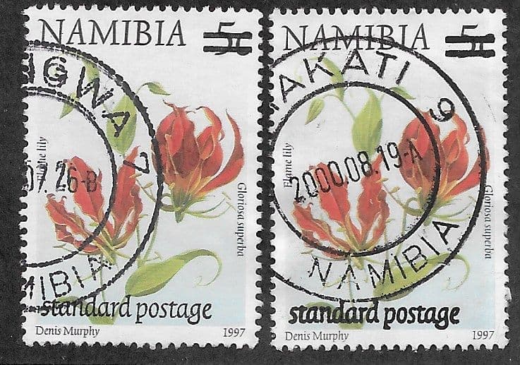2002 STANDARD ON 5c FLORA DOUBLE OVPT FINE USED