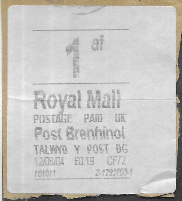 2004 1AF POST BRENHINOL WHITE HORIZON LABEL