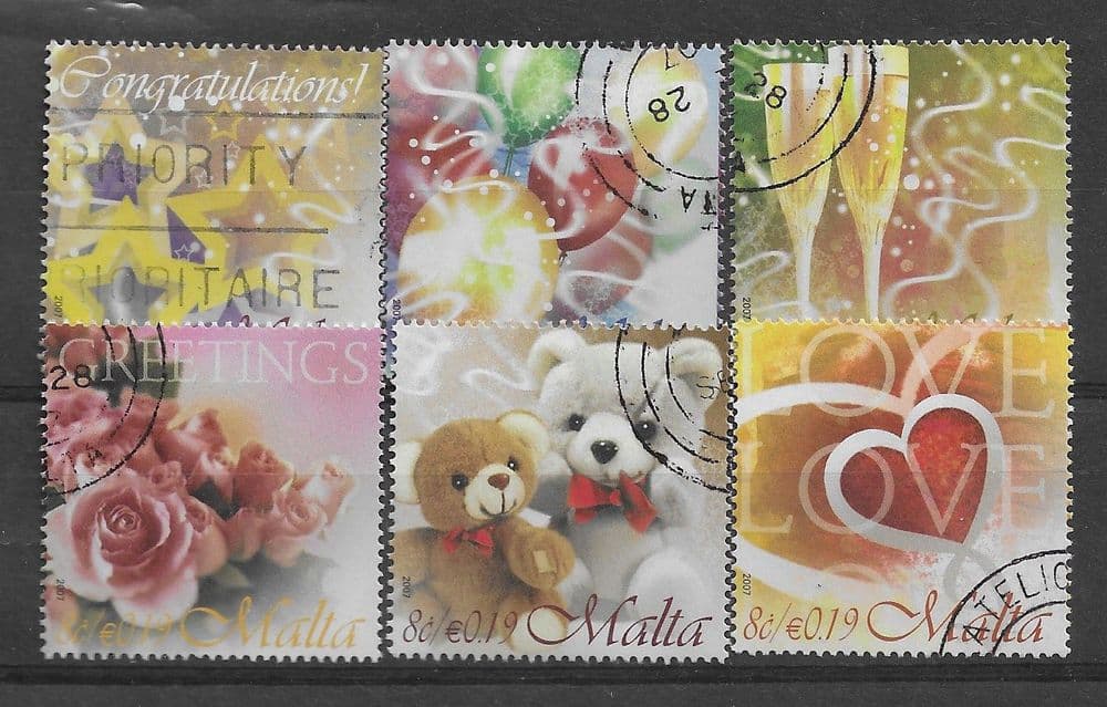2007 SET GREETINGS 6v FINE USED