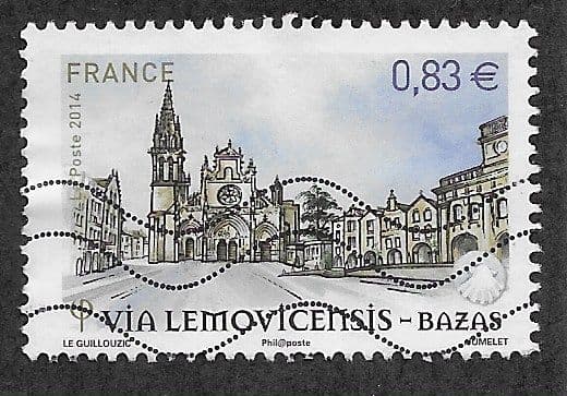2014 83c PILGRIM ROUTES VIA LEMOVICENSIS EX M/S FINE USED