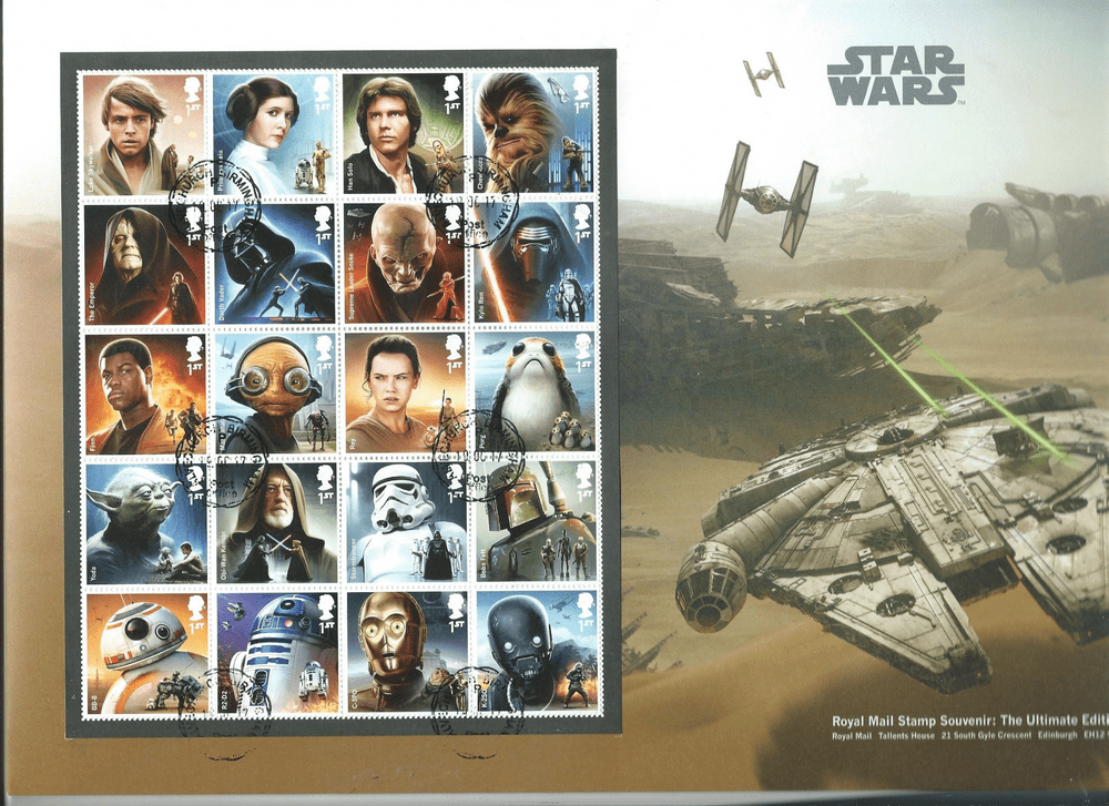 2017 STAR WARS - SOUVENIR ULTIMATE EDITION SHEET AND COVER FINE USED