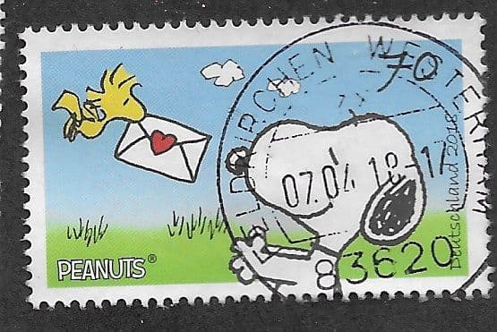 2018 70c PEANUTS- MAIL FOR SNOOPY FINE USED