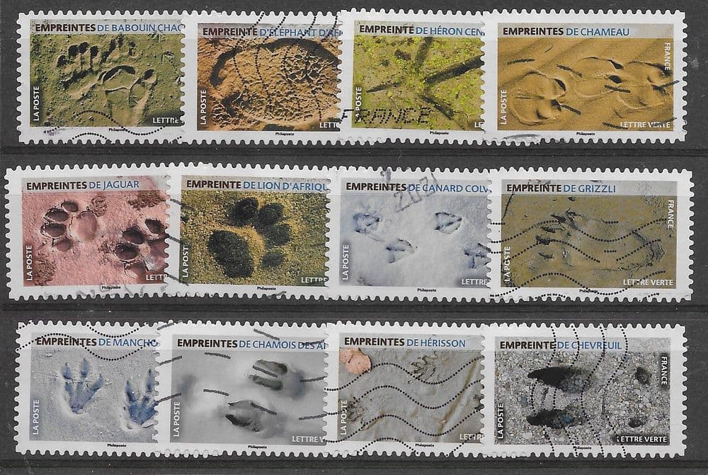 2021 SET S/A IMPRINTS OF ANIMALS 12v FINE USED