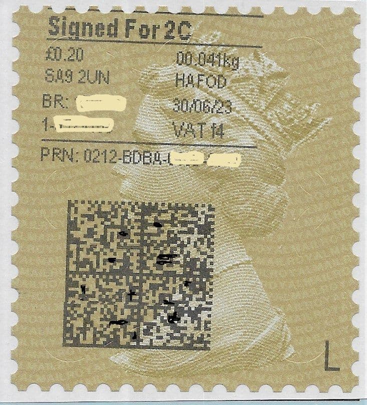 2023 SIGNED FOR 2C F4 TYPE 4 PRINTING ON TYPE 1 GOLD LABEL VERY LATE USE