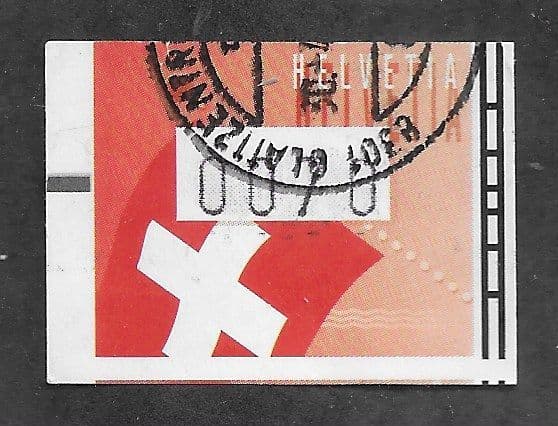 SWISS LABELS 00 70c FLAG FINE USED