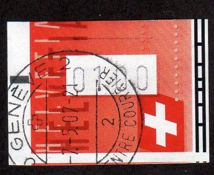 SWISS LABELS 01 00c FLAG RED DIFFERENT