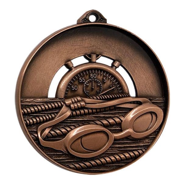 ANTIQUE BRONZE 56mm HIgh Relief Swimming Goggles Medal 00 134 055 b Medal
