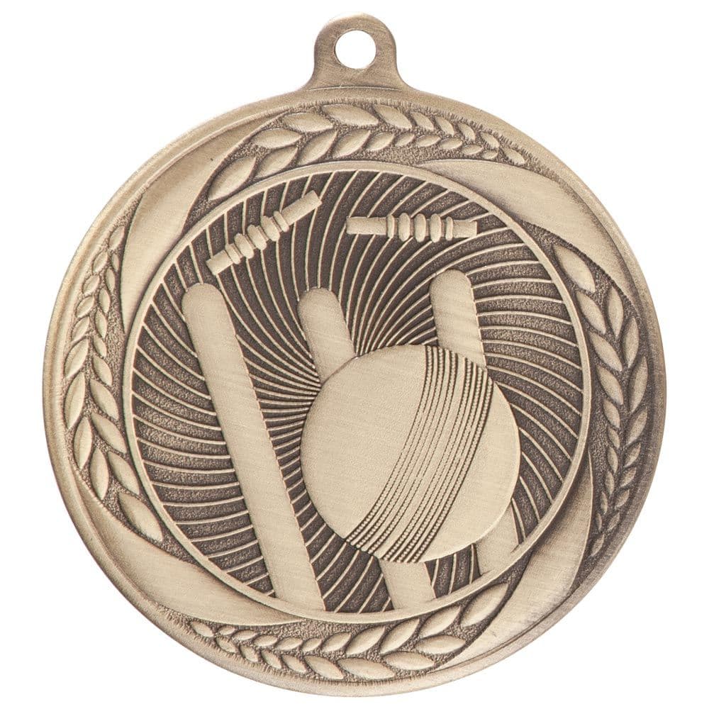 GOLD Typhoon Cricket Medal Gold 55mm
