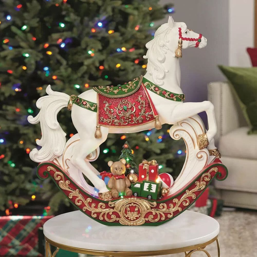 18" 46cm Christmas LED Rocking Horse with Music