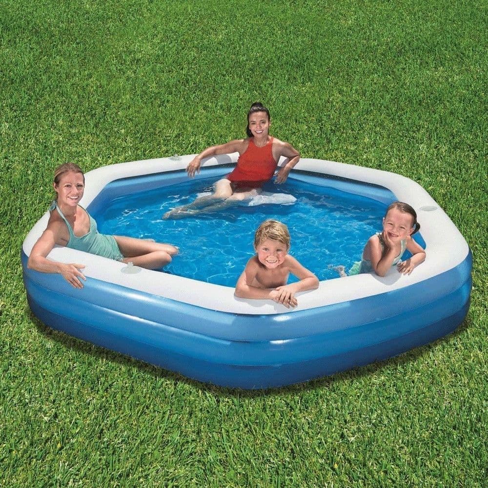 BestWay 8ft 9" 267 cm Hexagon Family Lounge Pool Summer Outdoor