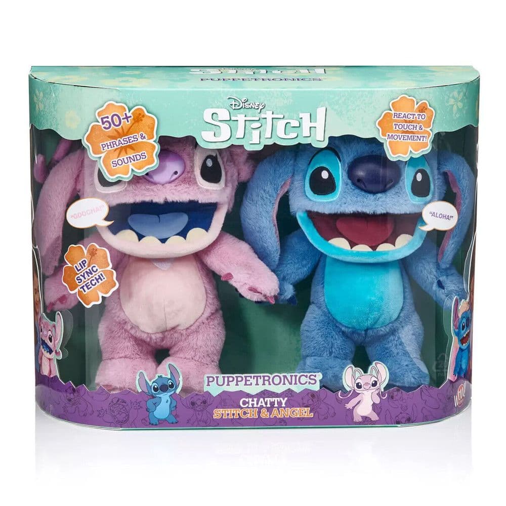 Disney Chatty Stitch & Angel Deluxe Puppetronics Twin Pack