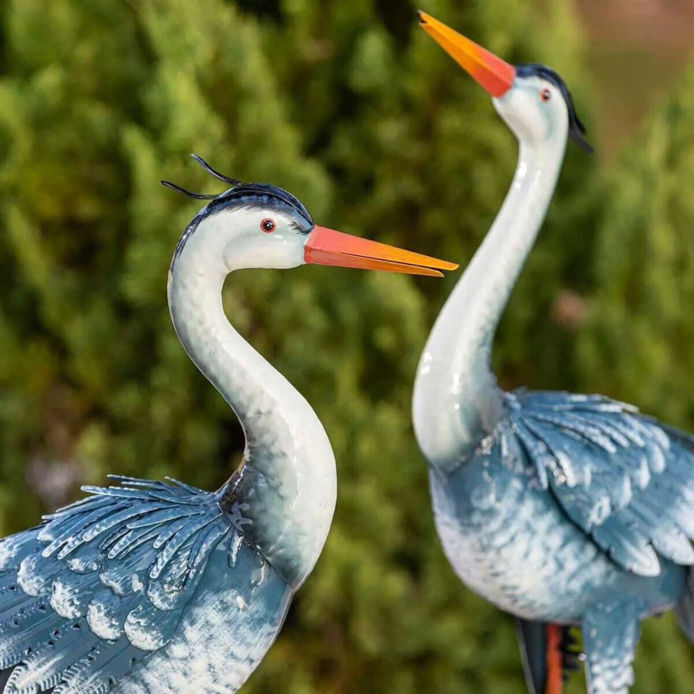 Evergreen 33 Life-Size Set of 2 Metal Grey Herons
