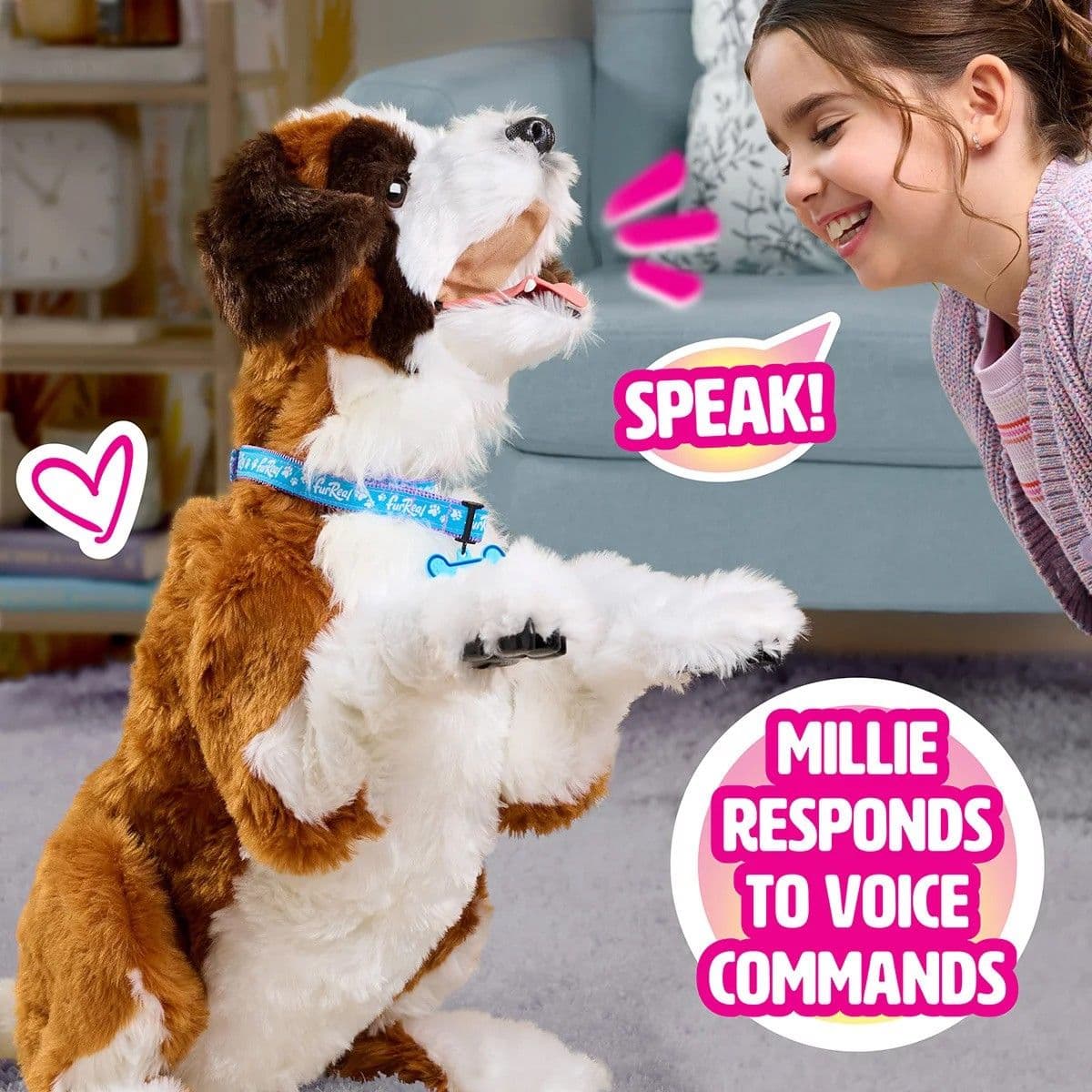 furReal Millie My Lovin Pup 22 5" Interactive Plush Dog Toy St Bernard