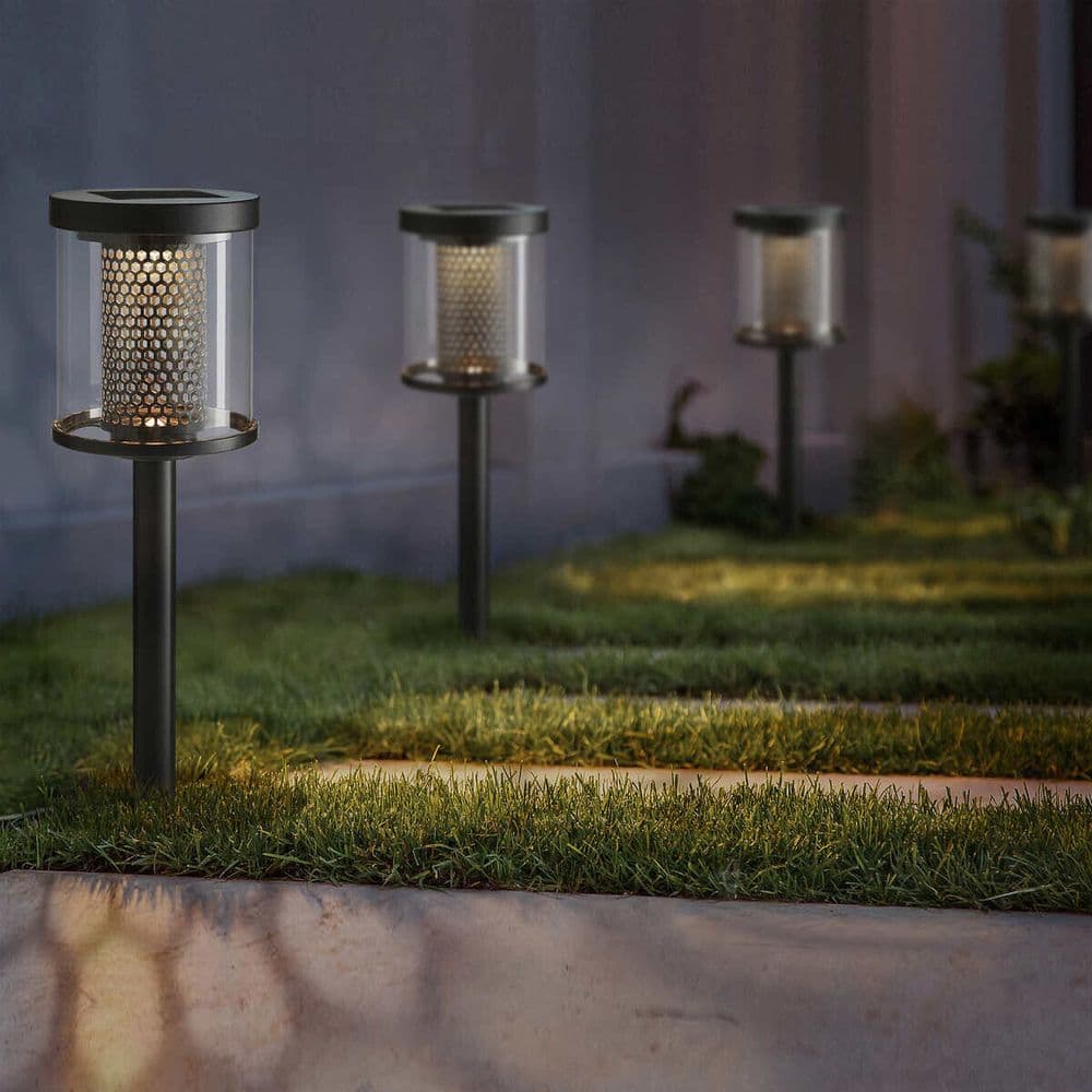 GTX Naturally Solar Pathway Lights 5 Pack Garden Lights Black Finish