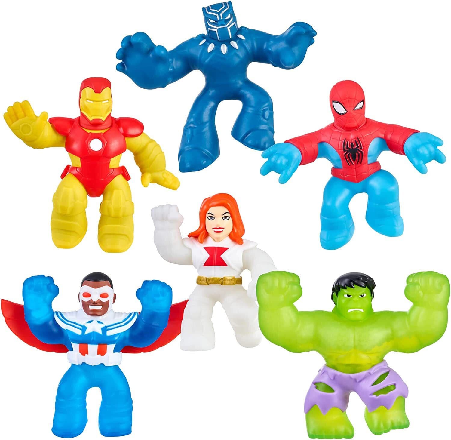 Heroes of Goo Jit Zu Marvel Mega 6 Pack Squish Stretch Smash Toys