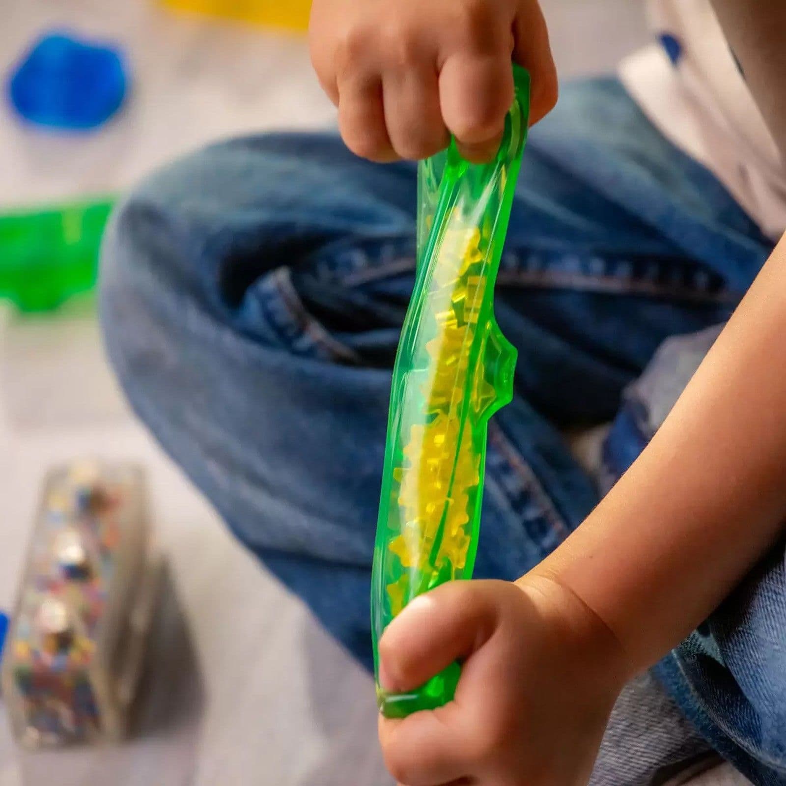 Jelly Blox Mega Pack 50-Piece Sensory Rubber Building Blocks with Water ...