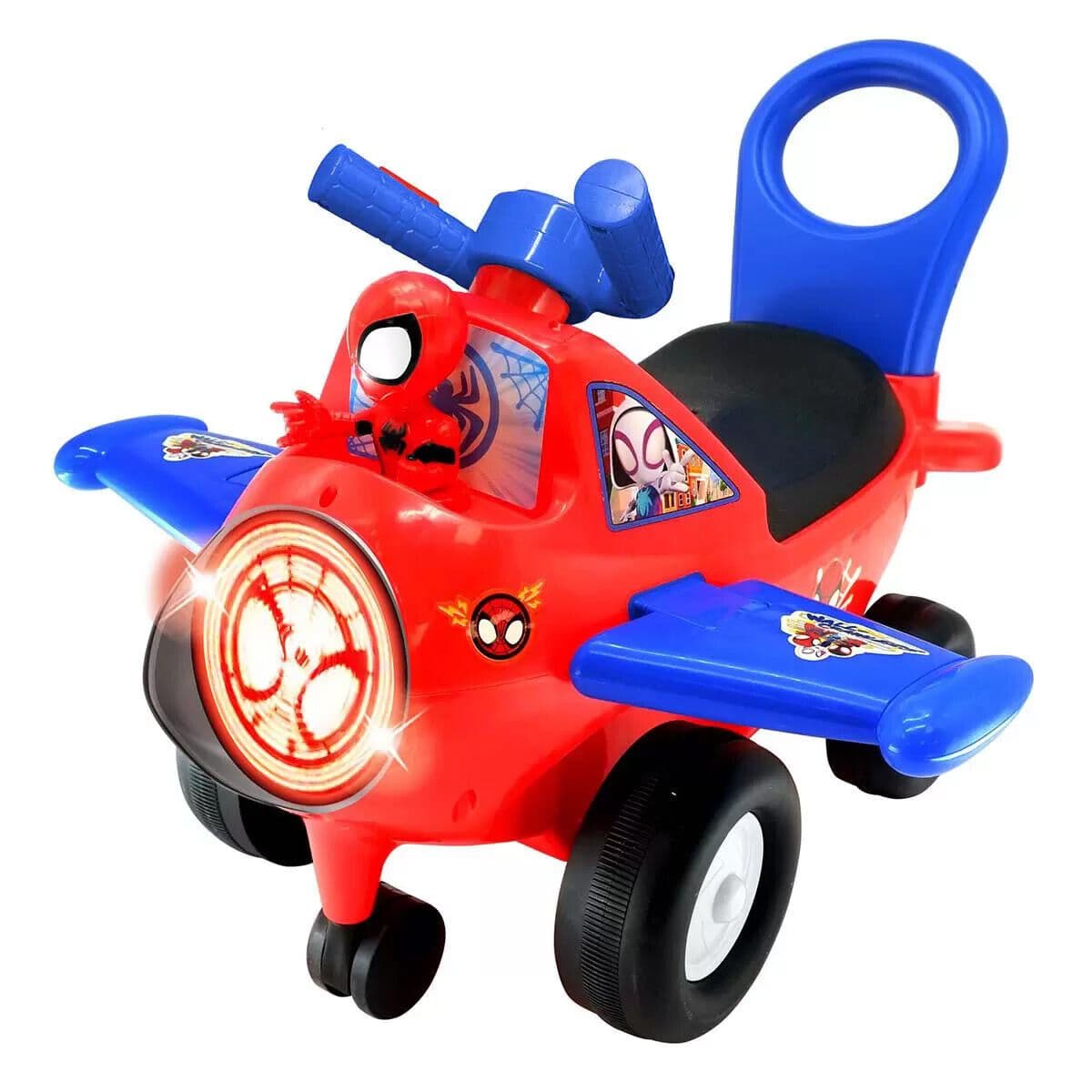 Kiddieland Spiderman Activity Plane Ride on Car Toy Lights Sounds Spidey