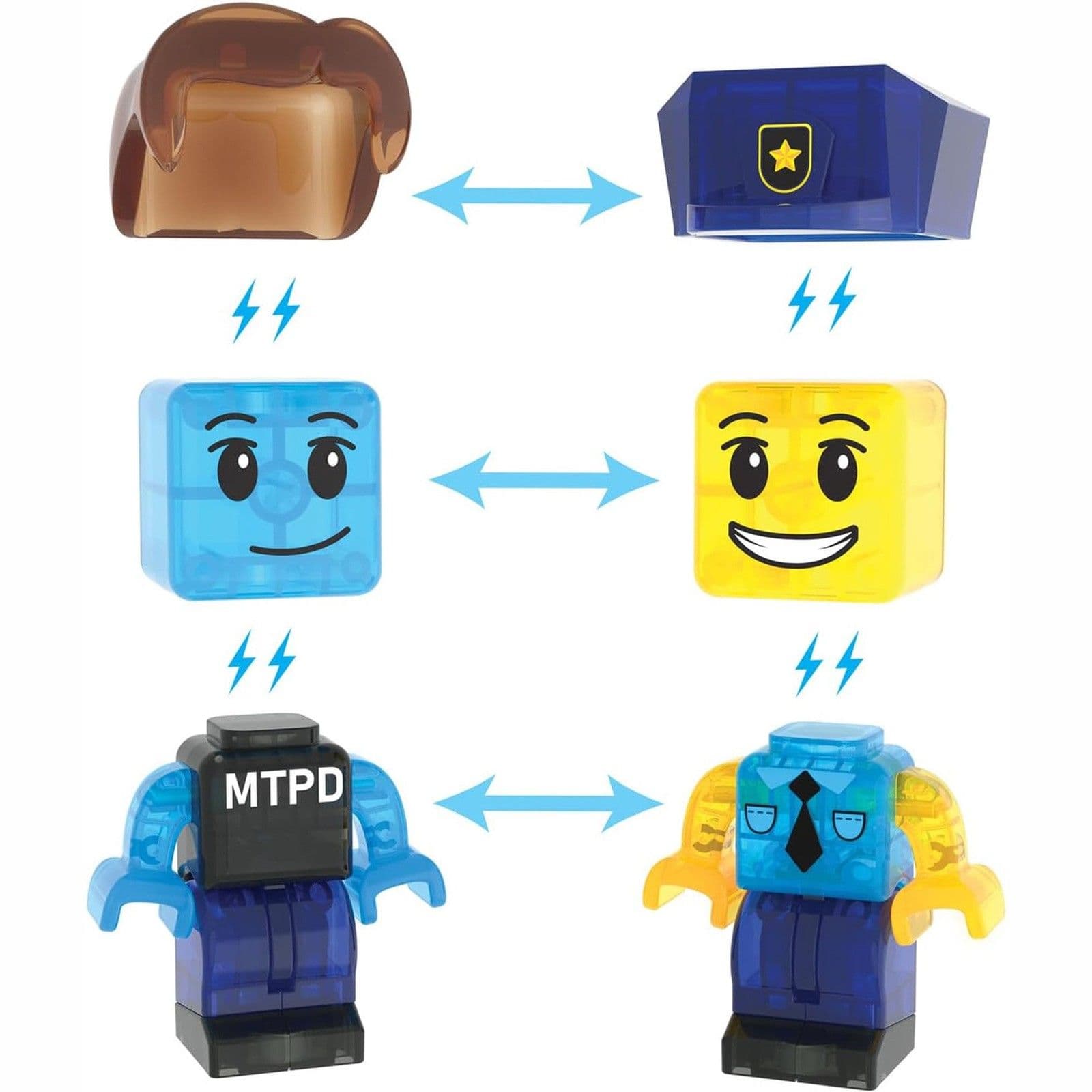 MAGNA-TILES Construction Set Police Station 35 Pieces Magnetic