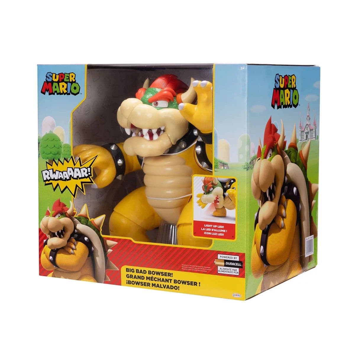 Nintendo 12" Big Bad Bowser Figure Super Mario Lights Sounds Arm ...