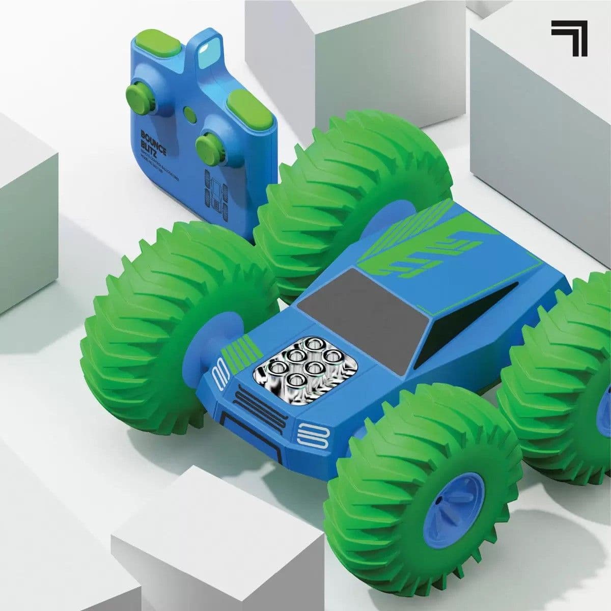 Sharper Image Bounce Blitz RC Stunt Car Inflatable Tires Flips 2 4GHz ...